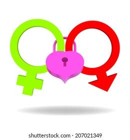 Male Female Sex Symbols Locked Stock Vector Royalty Free 207021349 Shutterstock