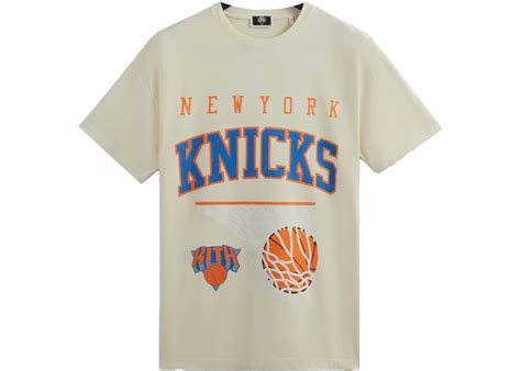 Kith New York Knicks Basketball Vintage Tee Sandrift Mens Fw22 Us