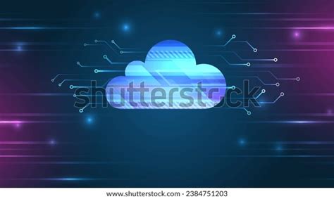 Database Data Center Vector Illustration Cloud Stock Vector Royalty