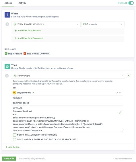 Done Get Notification About The Comment Api And Programming Fibery