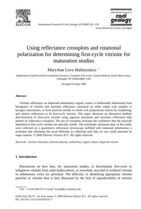 Pdf Using Reflectance Crossplots And Rotational Polarization For