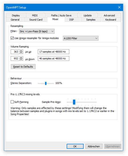 Manual Setup Mixer OpenMPT Wiki