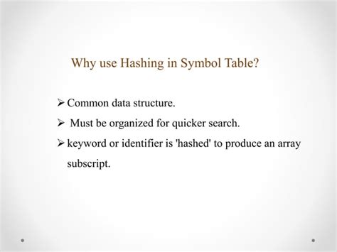 compiler and symbol table pptx programming languages computing