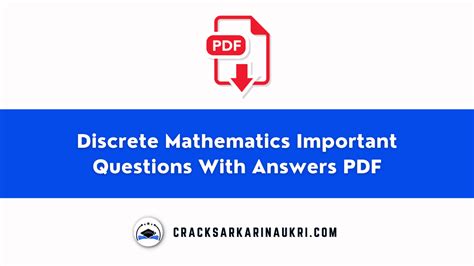 Discrete Mathematics Important Questions With Answers Pdf Crack