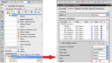 Map CAD Assembly Attributes To Usage Link Attributes NX