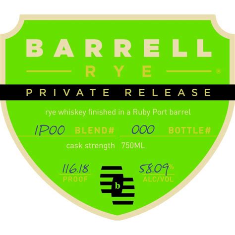 Buy Barrell Rye Private Release Ruby Port Barrel Finished Online Notable Distinction