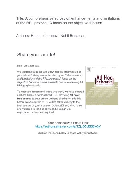 Pdf A Comprehensive Survey On Enhancements And Limitations Of The Rpl