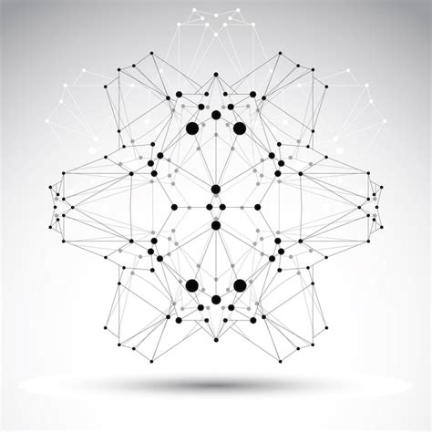 Premium Vector Abstract D Origami Polygonal Wireframe Object Vector Geometric Design Element