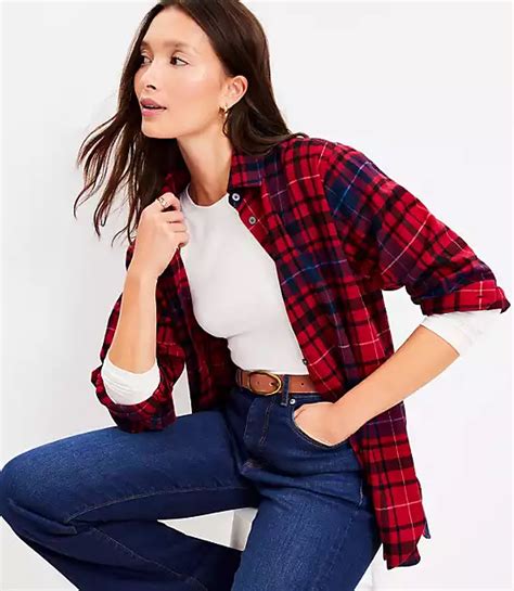 Casual Plaid Shirts Loft