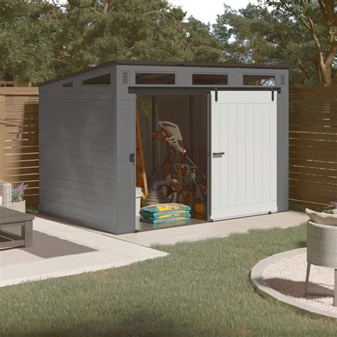 Suncast Modernist Storage Shed With Barn Door 10 Ft X 7 Ft Canadian Tire