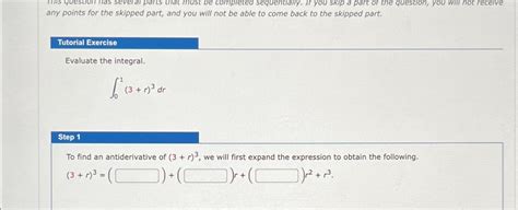 solved any points for the skipped part and you will not be