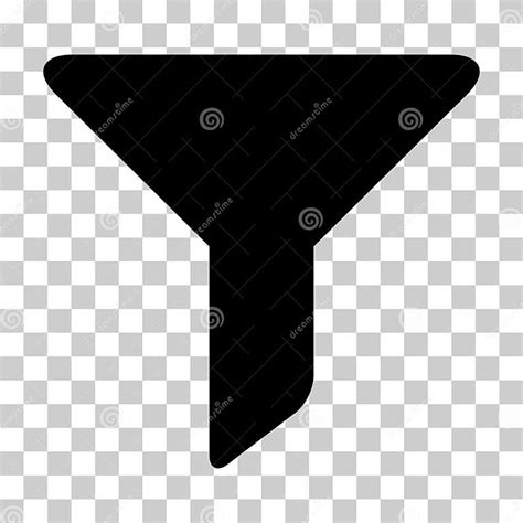 Filter Button Web Shape Icon Flat Filtering Symbol Funnel Sign Vector