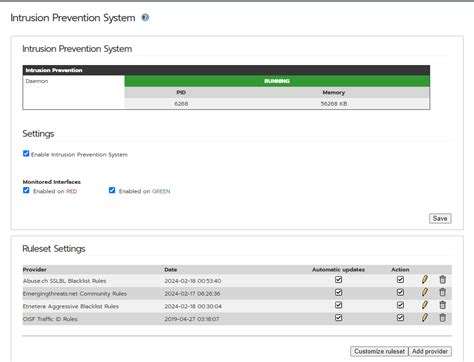 Triển Khai Firewall IPFire Cài đặt Intrusion Prevention System IPS Quản Trị Máy Chủ