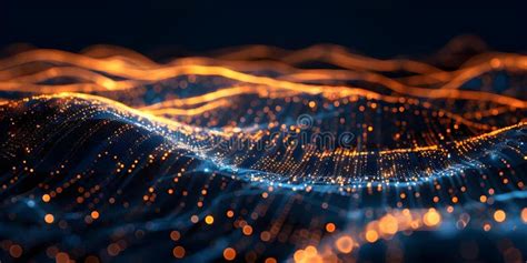 Visualizing The Abstract Digital Network Concept Glowing Lines And