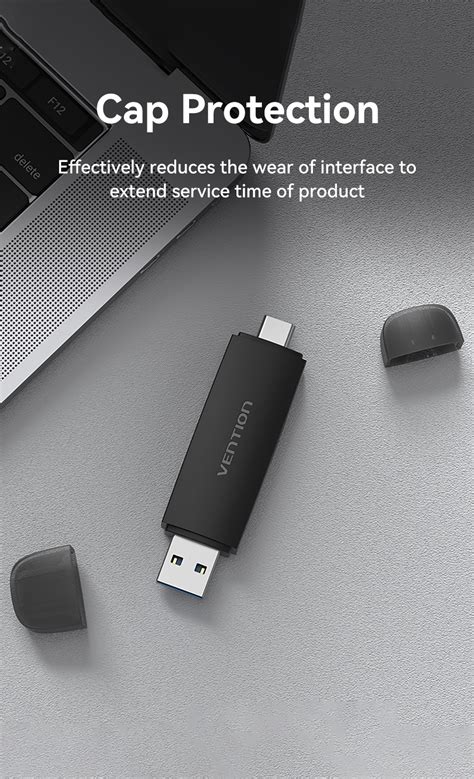 Vention Card Reader Usb 3 0 Type C 512gb Fast Transmission 2 In 1 Sd Card Reader Tf Card Dual