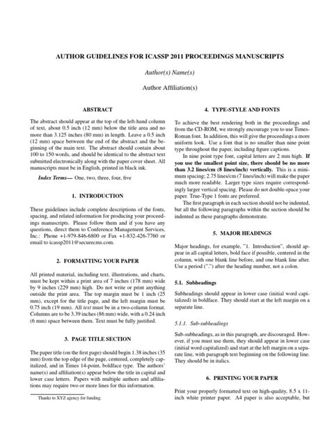 Template Pdf Paragraph Typefaces