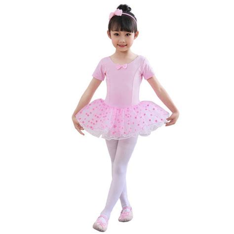 ชุดบัลเล่ต์ กระโปรงบานลายจุด สำหรับเด็ก สีชมพู รุ่น 310เสื้อครอปชุดเด็ก Ryhb Shopee Thailand