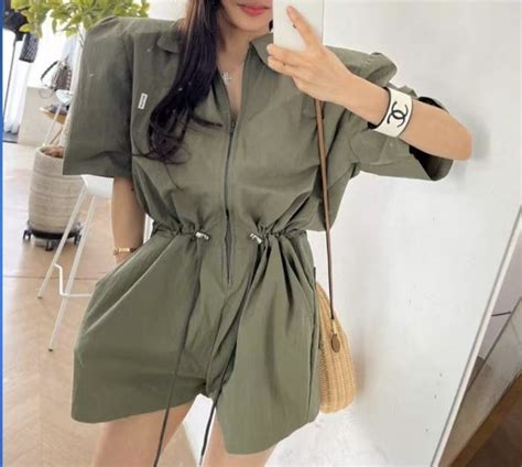 점프수트 새제품 스트링 반팔점프수트 반바지 점프슈트 헬로마켓