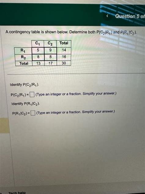solved a contingency table is shown below determine both