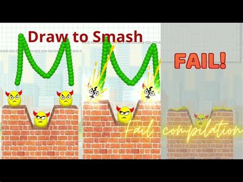 Draw To Smash Logic Puzzle Game Fail Compilation Part 1 Drawtosmash