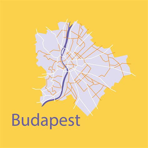 벡터의 부다페스트 헝가리 도시 계획의 평면 계획 Eps Ai Uidownload