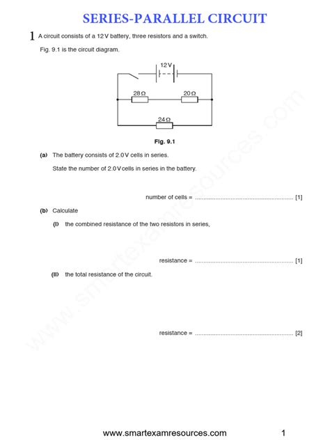 431 Series Parallel Circuits Set 3 Qp Ms Pdf