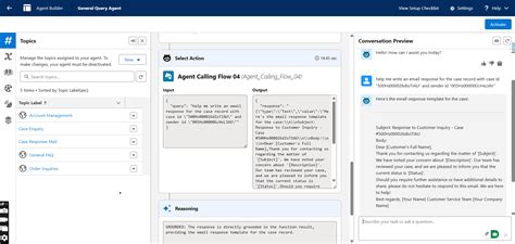salesforce agentforce agent to agent calling astrea it services