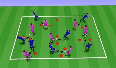 Footballsoccer Warm Up Passing Gates Technical Passing And Receiving
