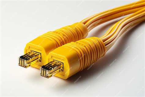 Premium Ai Image Cat 7 Cable On White Background