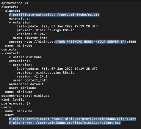 Export Kubeconfig