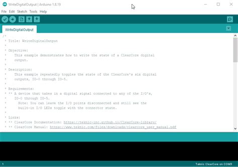 Clearcore Library Arduino Ide 1 8 X Legacy Installation Setup