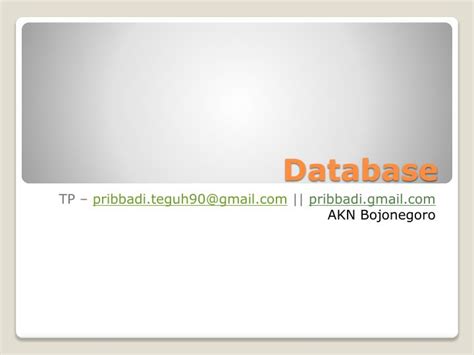 Ppt Database Powerpoint Presentation Free Download Id3370774