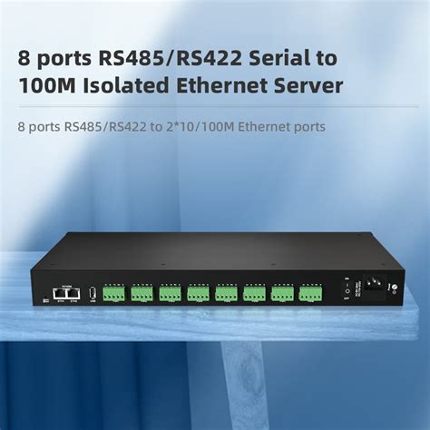 8 Ports Rs485 422 Serial To 100m Ethernet Opto Isolated Server Mowestar