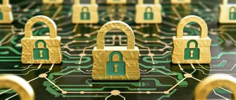Golden Padlocks On Circuit Board Represent Cyber Security Premium Ai
