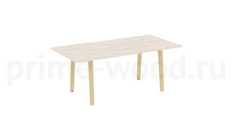 Стол переговорный опоры массив дерева 198x98x75 арт Ow Prg 19 цвет Дуб Аттик купить в Москве
