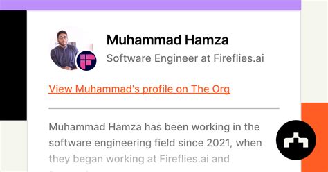 Muhammad Hamza Software Engineer At Firefliesai The Org