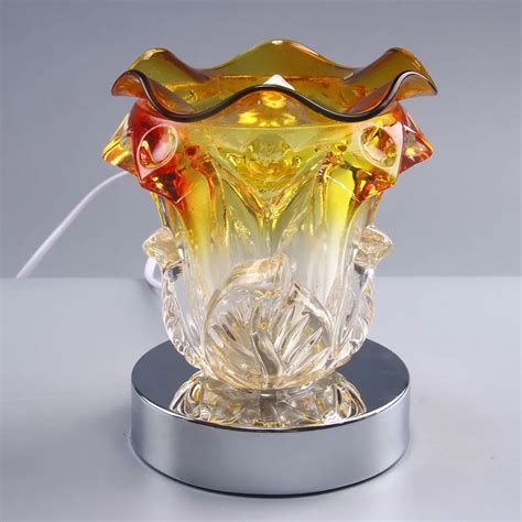 Wholesale Aroma Electric Oil Warmer Diffuser Mulited Color Scented Tart Burner Glass Touching