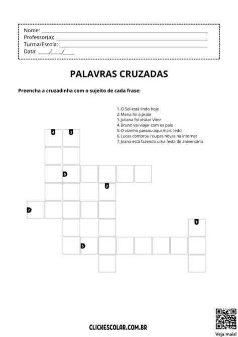 21 Cruzadinhas Para Imprimir