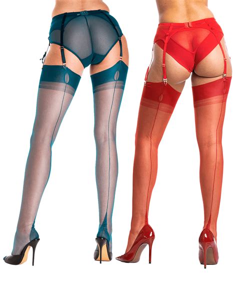 Gio Imperfect Limited Edition Fully Fashioned Point Heel Stockings Gio Stockings
