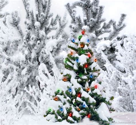 Small Christmas Tree Covered In Snow