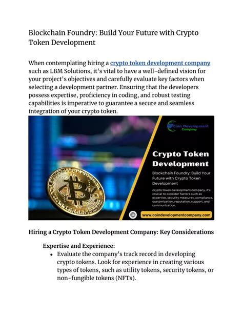 Ppt Blockchain Foundry Build Your Future With Crypto Token