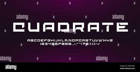 Square Sport Font Strong Futuristic Type And Techno English Alphabet Vector Abstract Italic