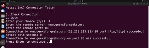 How To Display Nc Return Value In Linux Shell Script GeeksforGeeks