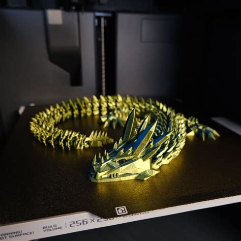 3d Printable Articulated Ice Dragon Print In Place Flexi Dragon