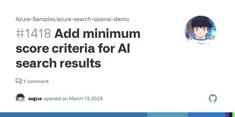 add minimum score criteria for ai search results · issue 1418 · azure