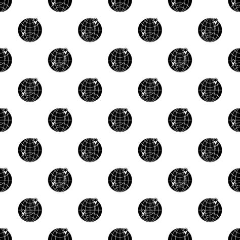 Globe Pattern Seamless In Simple Style Vector Illustration Background Space Point