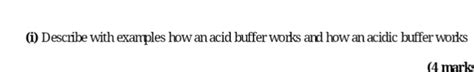 Solved I ﻿describe With Examples How An Acid Buffer Works