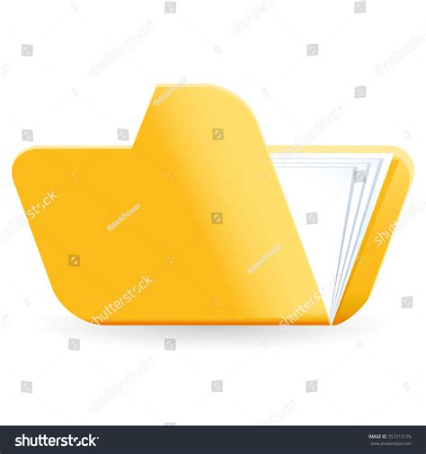 Yellow File Folder Icon Stock Vector Royalty Free Shutterstock