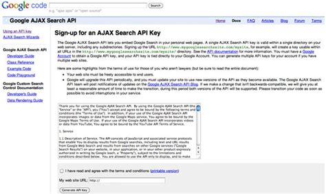 Implement Google AJAX Search API