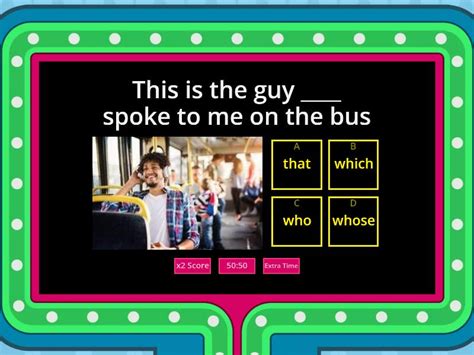 Relative Clauses Gameshow Quiz